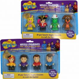 THE WIGGLES WIGGLY FIGURINES 4 PACK (x2 Packs)